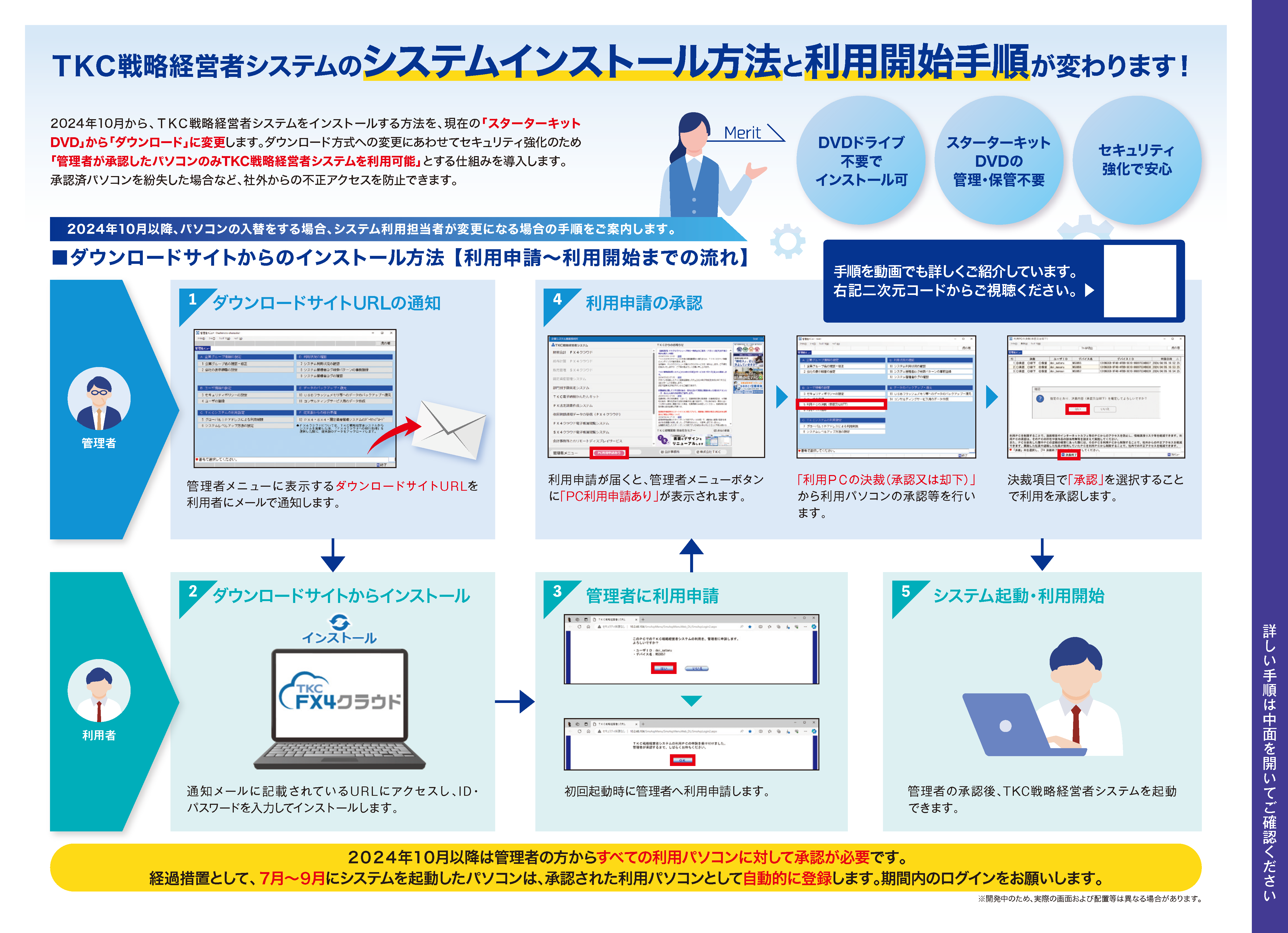 2024年10月にシステムのインストール方法と利用開始手順が変わります
